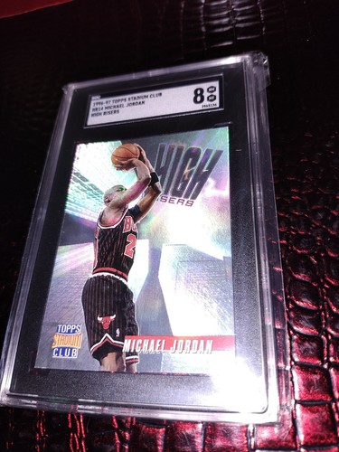 Michael Jordan-1996 Topps "High Risers" #HR14 - SGC 8- Clean--NR MINT ...