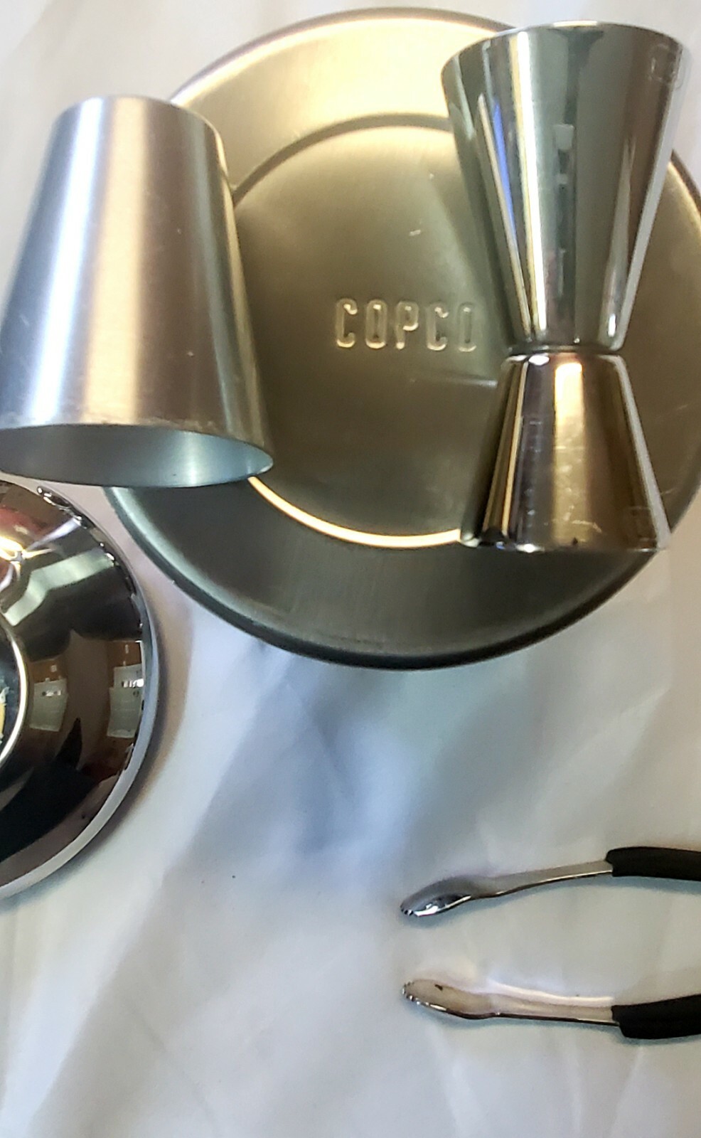 COPCO ART DECO MODERN STAINLESS STEEL ICE BUCKET BARWARE COCKTAIL ...