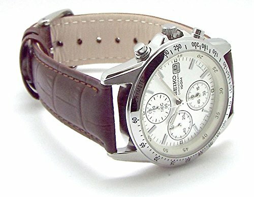 SEIKO chronograph watch genuine leather belt set SND363P1-DB | eBay