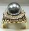 Noblest 10mm South Sea shell pearl Gemstone Jewelry 14K GP Ring Size: 7 ...