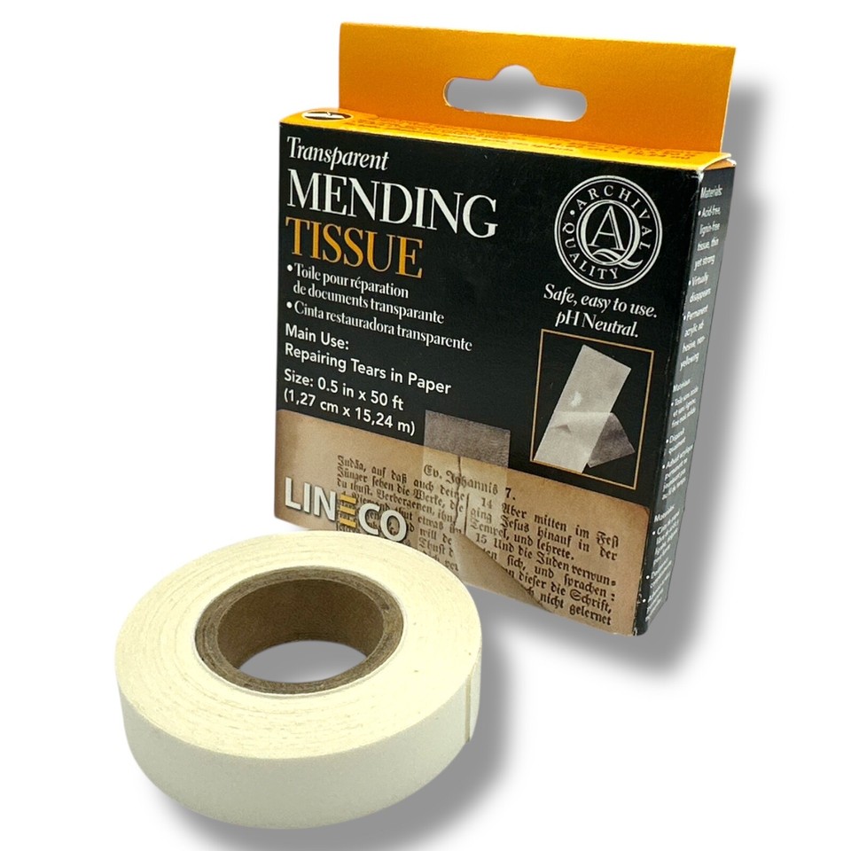 Transparent Mending Tissue Tape LINECO 1/2"x 600" TWIN PACK Paper ...