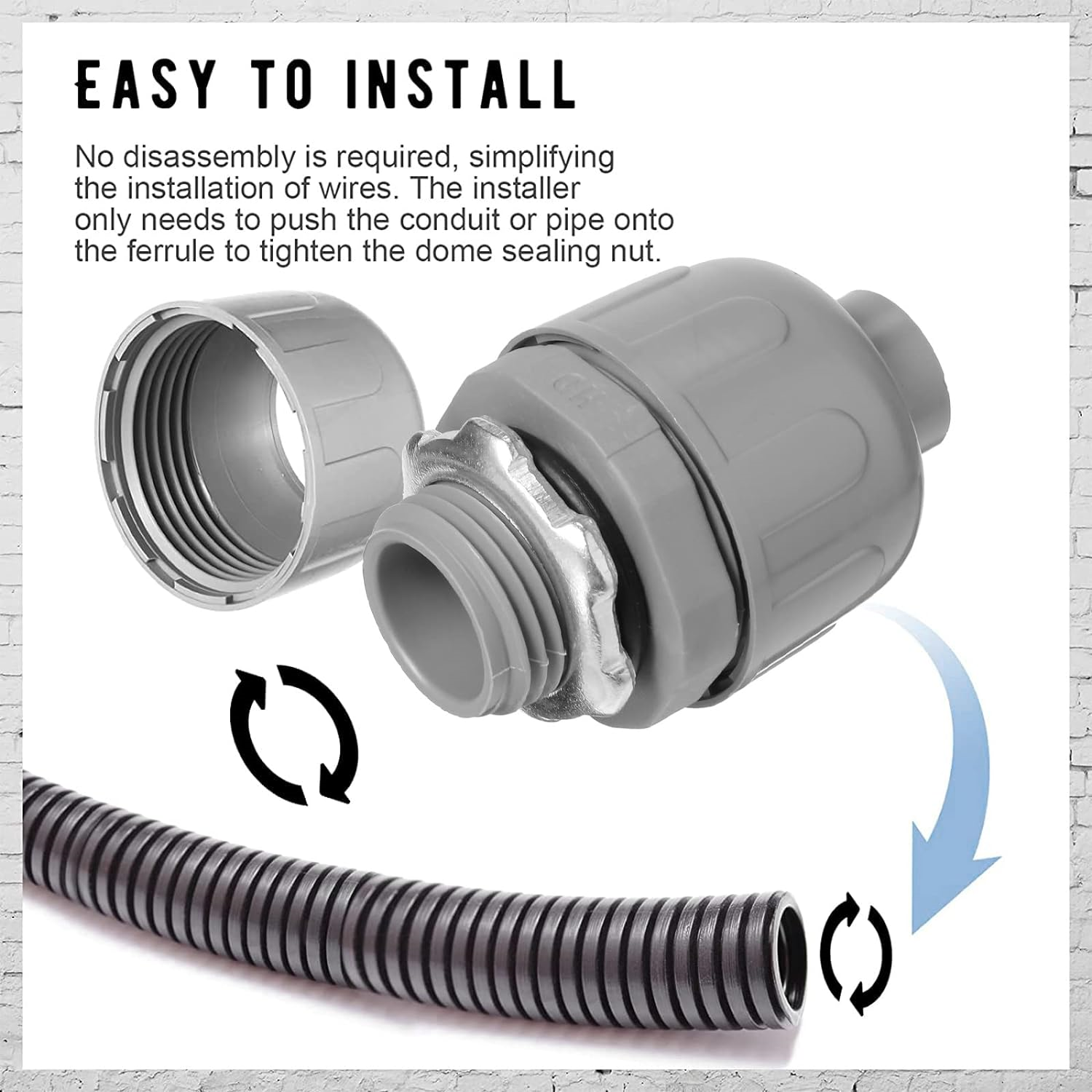 1/2 Inch Liquid Tight Connector PVC Electrical Conduit Fittings ...