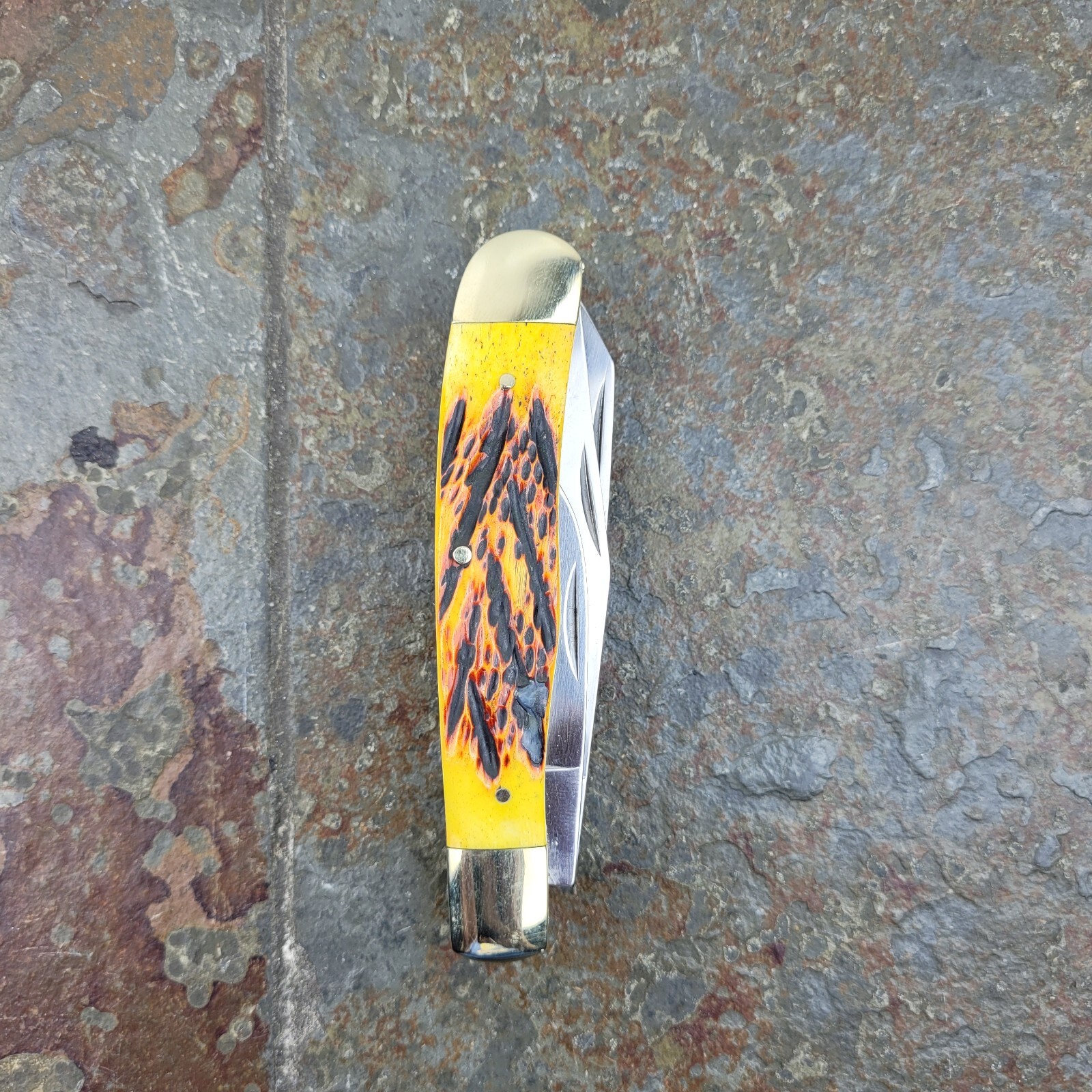 Stauer collectible 5 blade pocket knife faux bone handle | eBay