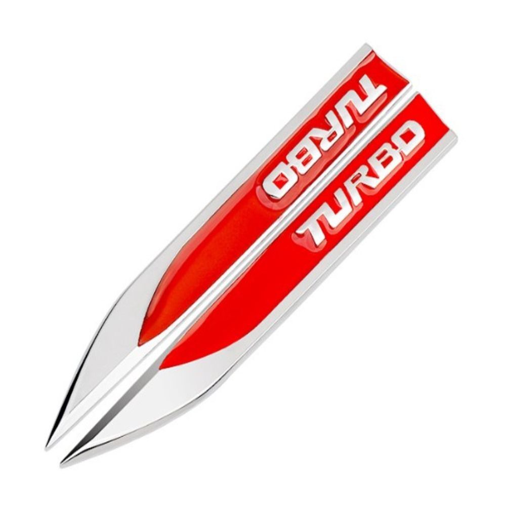 2Pcs/Pair Red Turbo Badge Be Applied To Any Clean Flat Surface | eBay