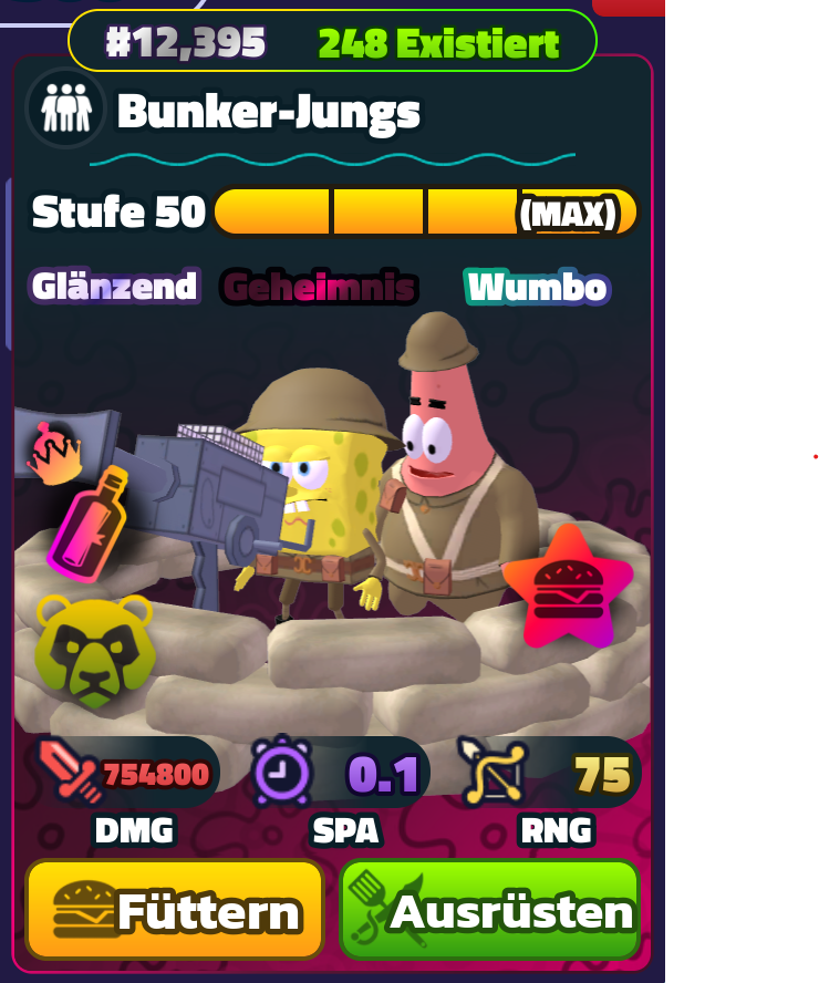 SHINY WUMBO BUNKER BOYS | SPONGEBOB TOWER DEFENSE ROBLOX | eBay