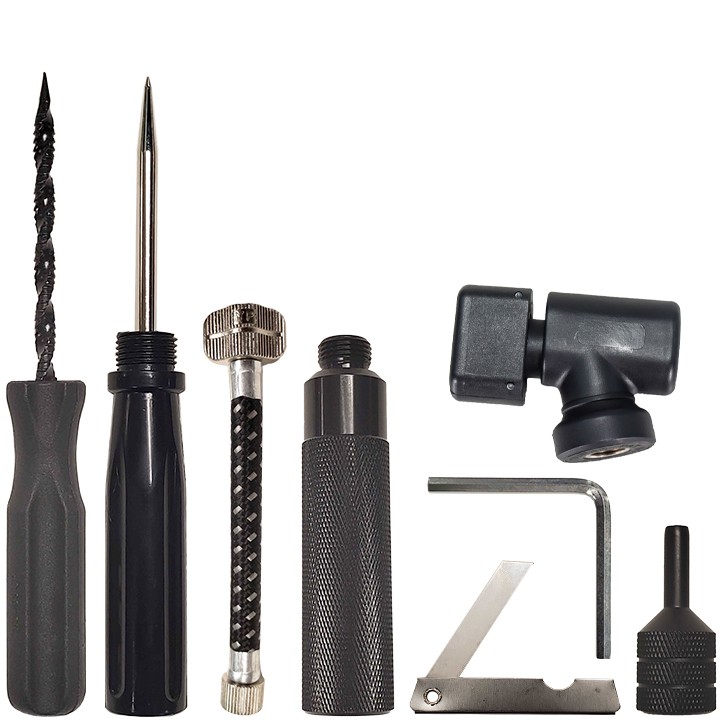 Stop & Go 1001A Tubeless Tire Repair Kit-15 Plugs and CO2 for Bikes & E ...