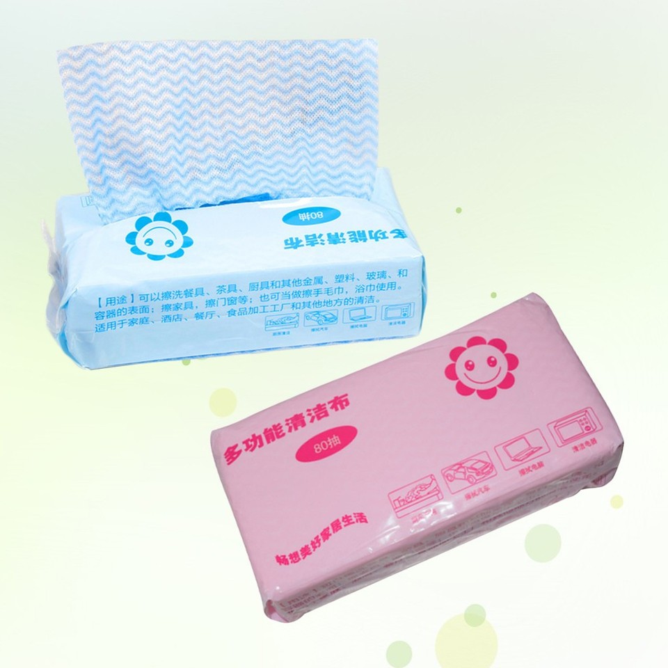 80pcs/1 Box Disposable Dish Cloth Dish Towels Handy Cleaning Wipes ...