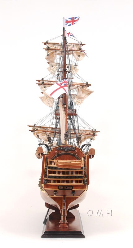 Painted HMS Victory British Navy 1774 Wood Tall Ship Model 30" Nelson's ...