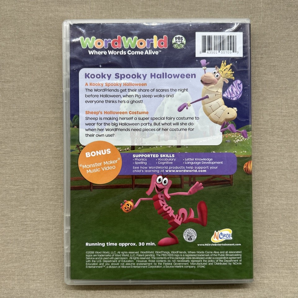 WordWorld: Kooky Spooky Halloween (DVD 2 Eps) PBS Kids Letters Animated ...