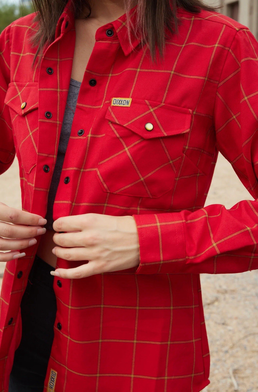 NWT DIXXON DOOMSDAY WOMEN'S FLANNEL - Size Small - Red Plaid Pearl Snap ...