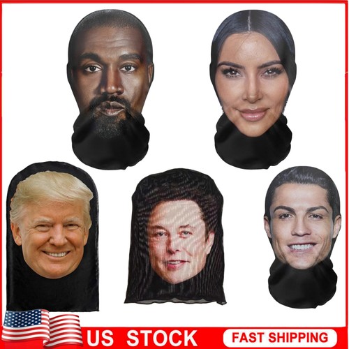 Cosplay Headwear HipHop Fashion Balaclava Full Face 3D-Printed Mask ...