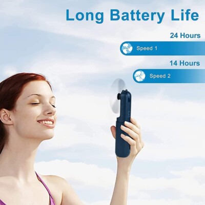 Mini Hand Held Rechargeable Fun Bear Fan Retractable Portable | eBay UK