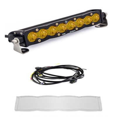 Baja Designs S8 10" Wide Cornering Amber Light Bar W/ Wiring Harness ...