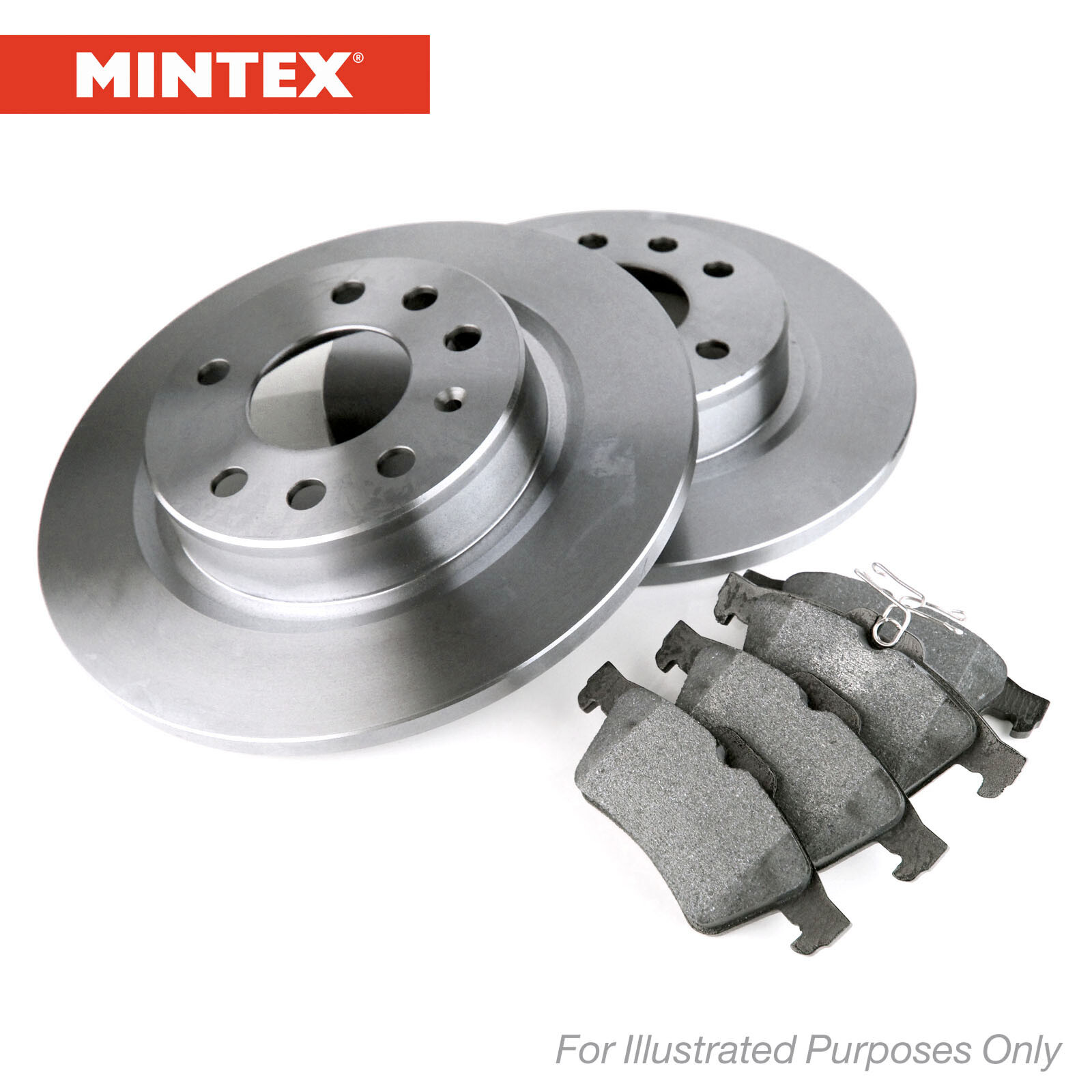 For Seat Leon 5F1 1.4 TGI Mintex 5 Stud Rear Coated Solid Brake Discs ...
