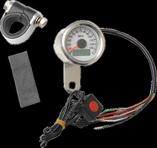 DS MPH Polished White Face Mini Electric Speedo Odo Sportster 883 ...