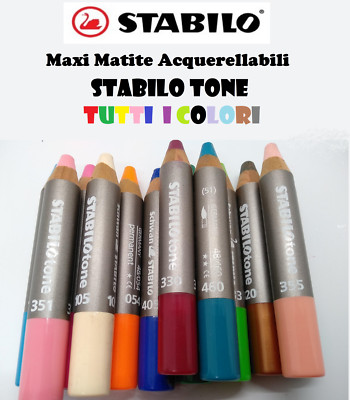 stabilo tone maxi matite colorate acquerellabili vintage nuove 1990 | eBay