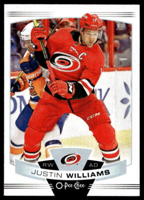 2019 O-Pee-Chee #54 Justin Williams Carolina Hurricanes | eBay