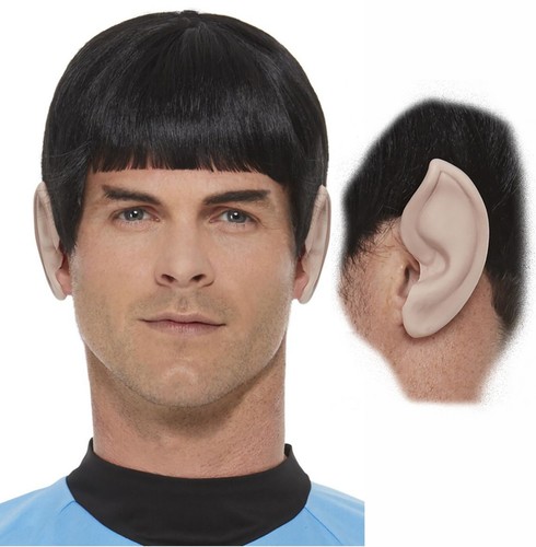 Star Trek Official Spock Blue Shirt Top Uniform 60s Fancy Dress Opt Wig ...