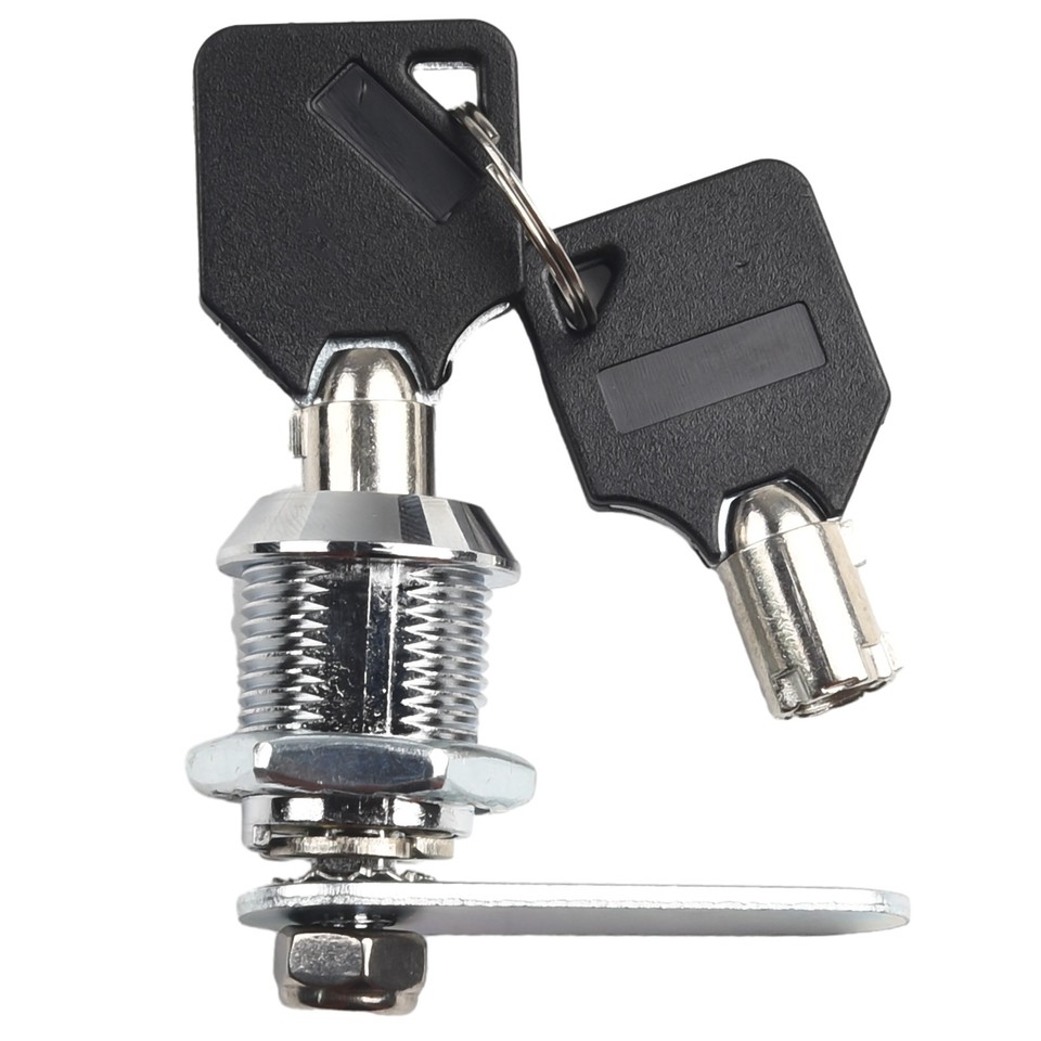 Anti Theft Locker Cam Lock With 2 Keys Bright Nickel Sliver And Black ...