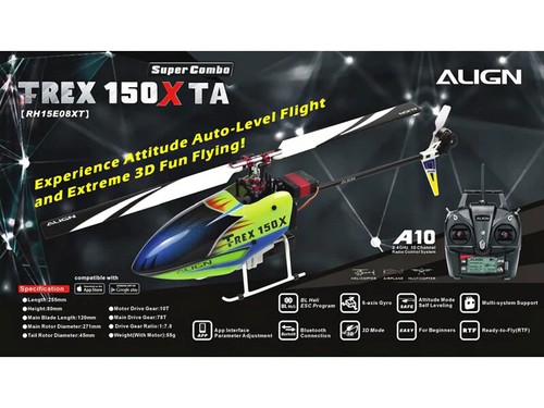 Align T-REX 150X TA Super Combo with Align A10 Transmitter RH15E08XT | eBay