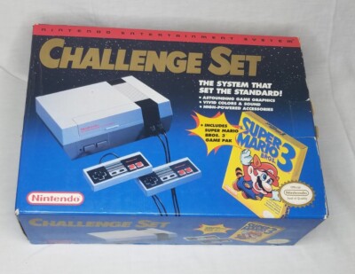 NES Nintendo Challenge Set Box Console Mario Bros 3 Complete CIB w Game ...
