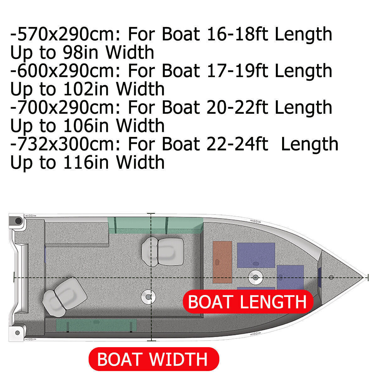 Grey Center Console Boats With T-Top Roofs 210D Heavy-Duty Boat Cover ...