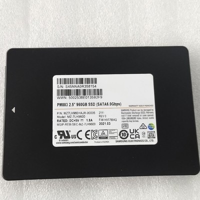 960GB Samsung SSD PM883 2.5" MZ-7LH9600 SATA 6.0Gbps MZLH960HAJR-0005 ...
