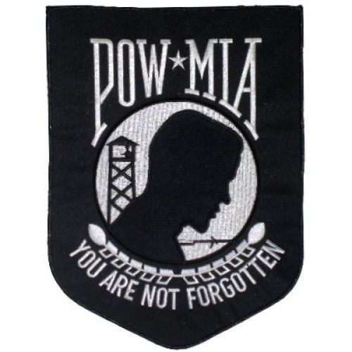 military biker patches "You are not forgotten" POW/MIA large back patch ...