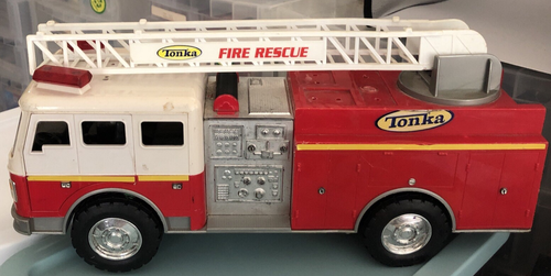Tonka 13" Fire Engine Truck w/Ladder Funrise #05347 Vintage UNTESTED | eBay