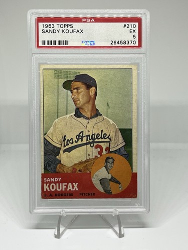1963 Topps #210 Sandy Koufax HOF PSA 5 EX | eBay