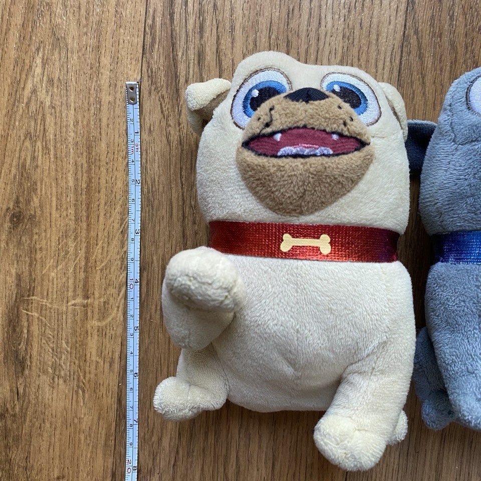 Puppy Dog Pals Rolly & Bingo Plush 6" Tall Pug Disney Junior Soft Toys ...