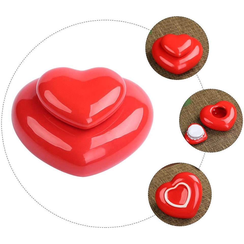 Ceramics Perfume Can Heart Ceramic Canister Tea Storage Can Sealing ...