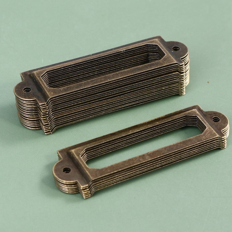 25 Pcs Drawer Label Holders Cabinet Hardware Metal Pull Labels Basket ...