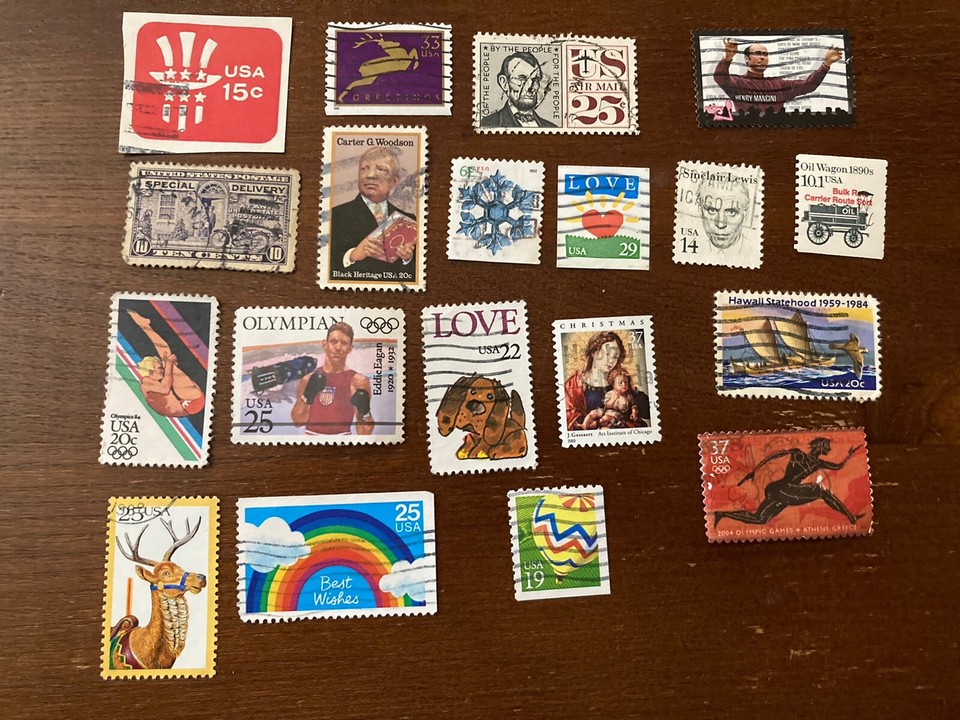 400 used U.S. stamps all different 1800's - 2021. Very Fine. 1 cent to ...