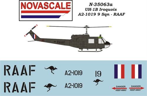 RAAF Decals UH-1B Huey Mini-Set 1/35 Scale N35063a | eBay