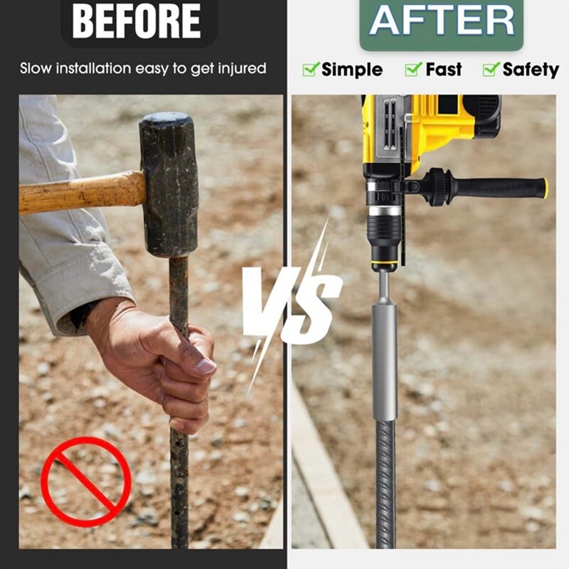 SDS-Plus Ground Rod Driver for 5/8Inch & 3/4Inch Rods - Durable and6973 ...