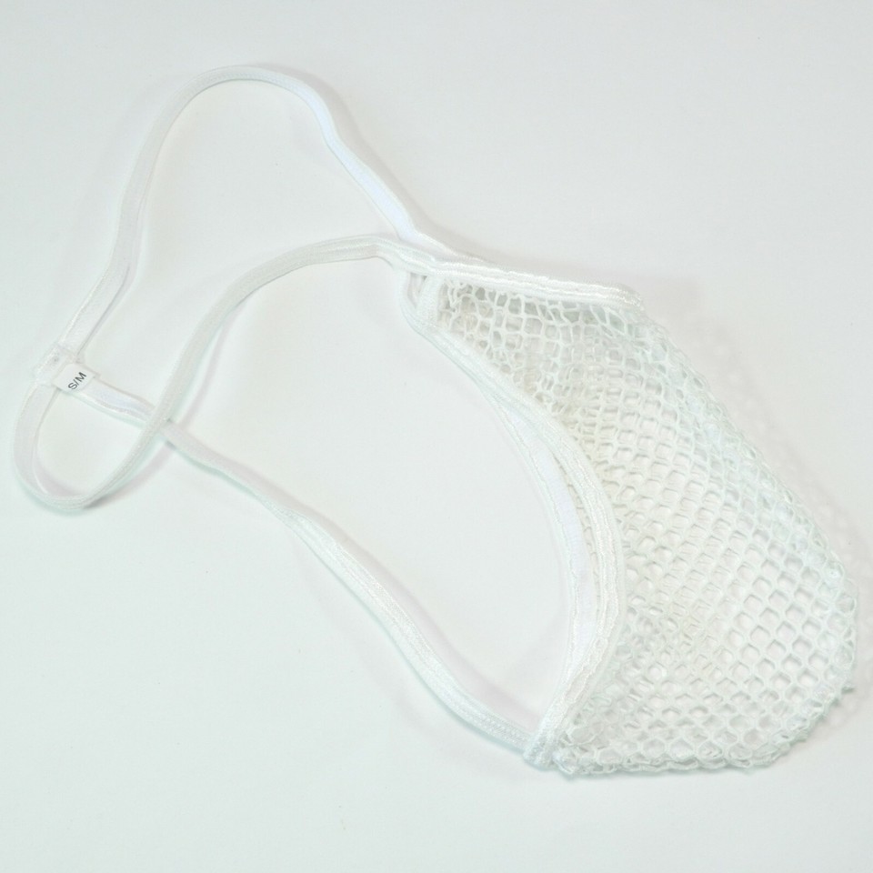 K4449 Mens String Pouch Thong G-string back Big Net Fishnet | eBay