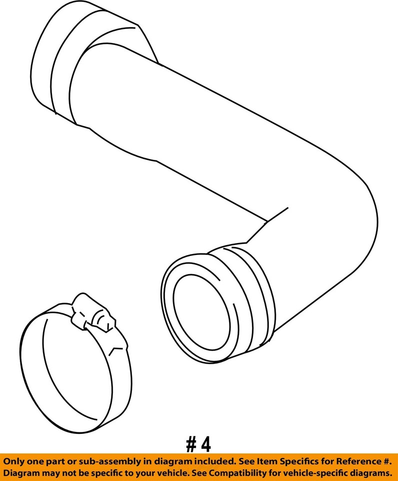VW VOLKSWAGEN OEM Beetle Turbo Turbocharger Intercooler-Outlet Hose ...
