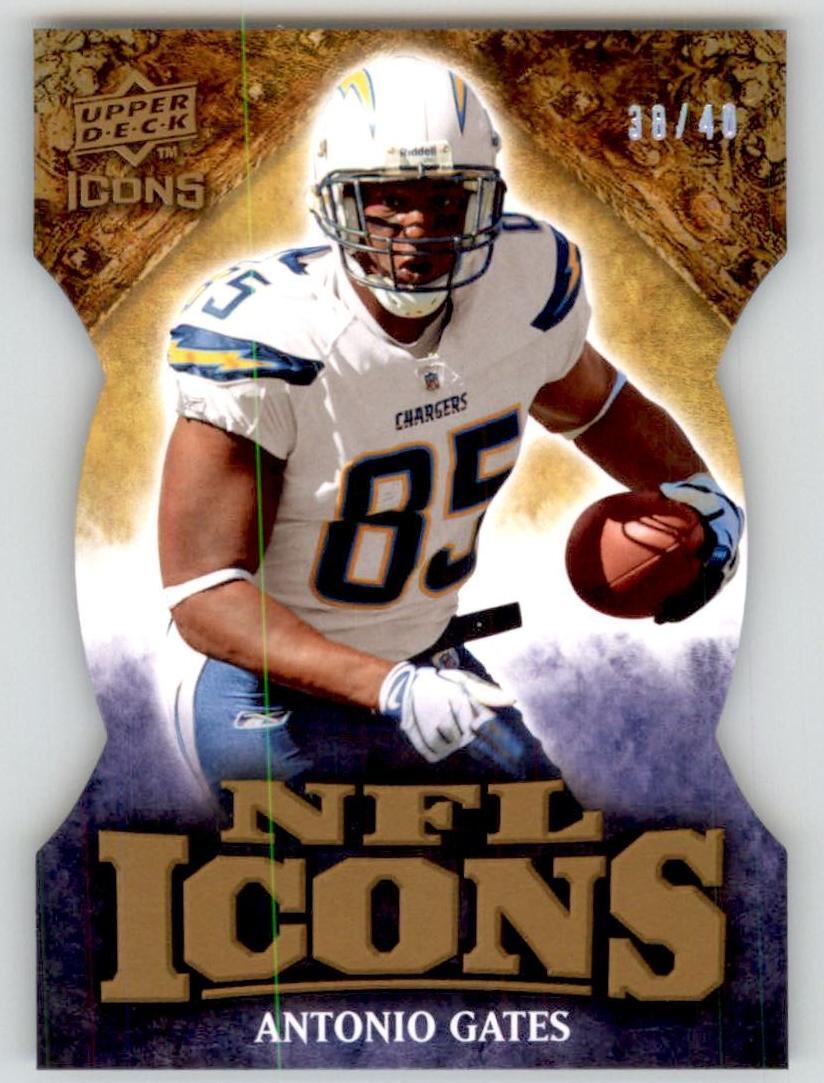 2009 Upper Deck Icons - Nfl Icons Antonio Gates #IC-AG Die-Cut /40 for ...