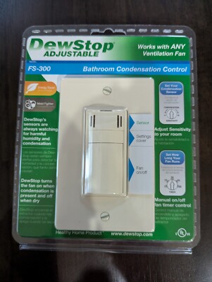 DewStop FS-300-A1 Adjustable Bathroom Condensation Control Switch ...