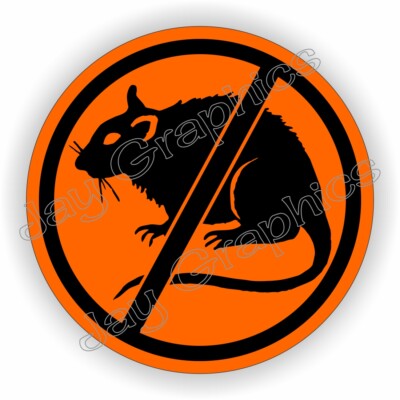 Funny NO RATS Hard Hat Sticker ~ Motorcycle Helmet Decal Label Bossman ...
