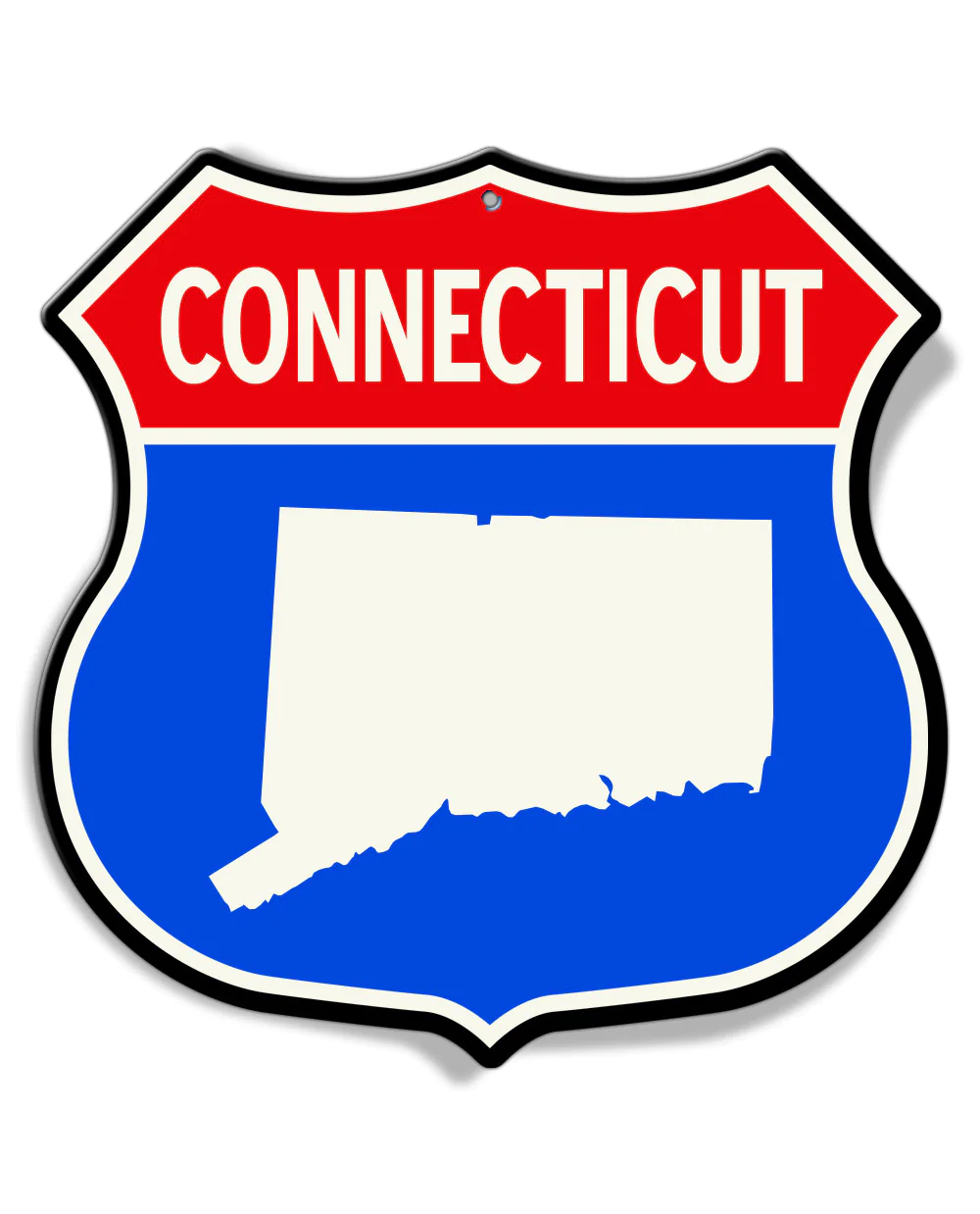 State of Connecticut Interstate - Shield Shape - Aluminum Sign - Made ...