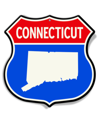 State of Connecticut Interstate - Shield Shape - Aluminum Sign - Made ...