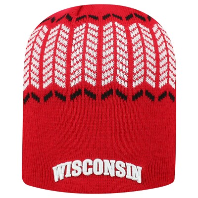 Wisconsin Badgers Beanie Uncuffed Winter Knit Hat Cap Toque Brand New ...