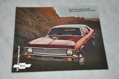 1971 Chevrolet Nova Vintage Original Car Sales Brochure Catalog SS ...