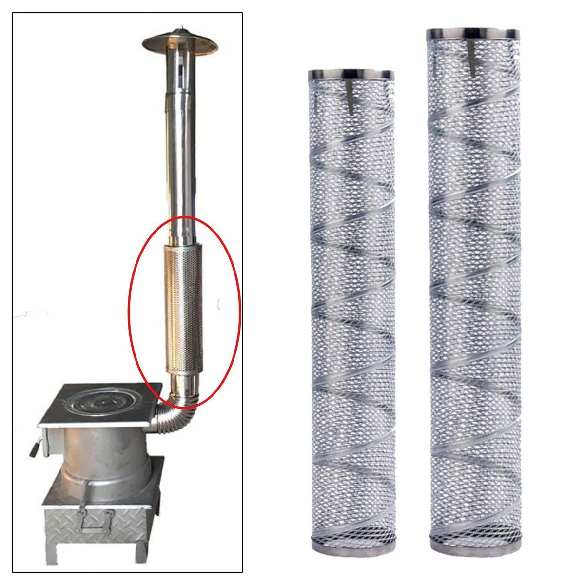 Wood Stove Heat Duct Insulation Stove Pipe Heat Shield Tiny Wood