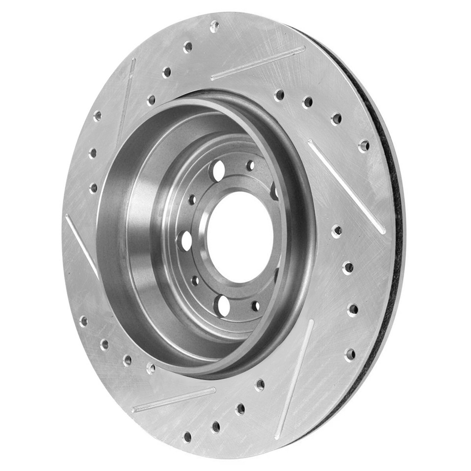328mm Front Drilled and Slotted Disc Brake Rotors Set for 2003 - 2014 ...
