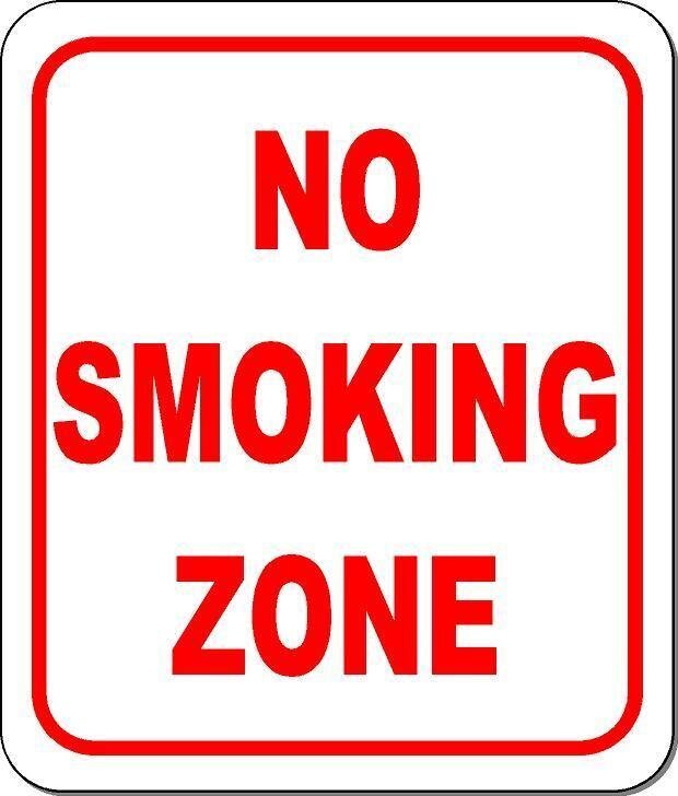 No smoking zone SIGN Size Options available business work school ...