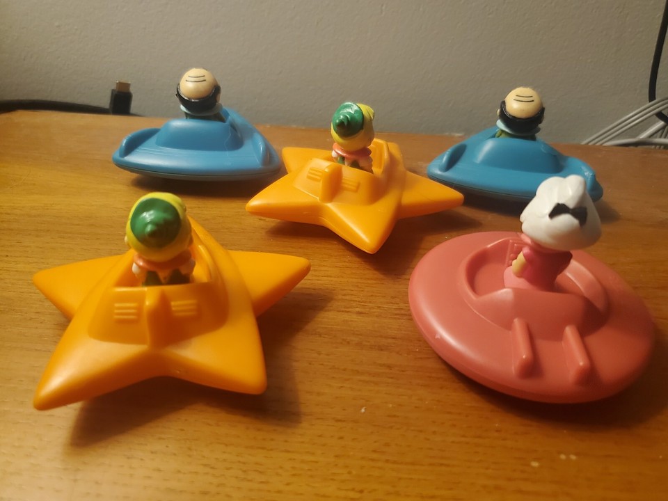 Vintage 1989 Wendy's Kid's Toys JETSONS Spaceship Cars LOT OF 5 -Elroy ...