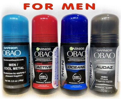 Garnier OBAO Deodorant Antiperspirant Fragrant Roll On Odor Care Men ...